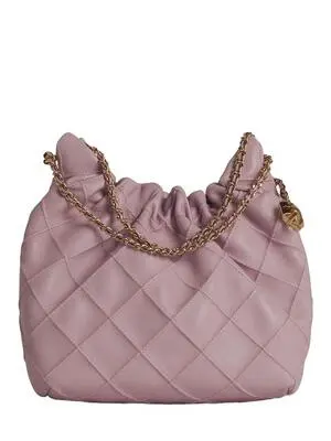 Tory Burch Tory Burch Mini Fleming Drawstring Hobo Bag Purple