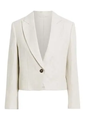 BRUNELLO CUCINELLI Brunello Cucinelli Cropped Linen-Jacquard Blazer