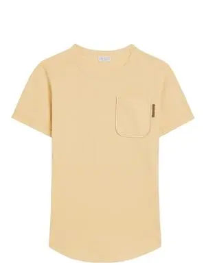 Brunello Cucinelli Bead-embellished Cotton-jersey T-shirt - Pastel Yellow