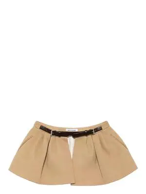 Dice Kayek Structured Skirt With Belt - Brown