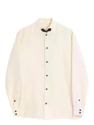 Valentino Garavani Silk Shantung Shirt With Toggle - Neutrals