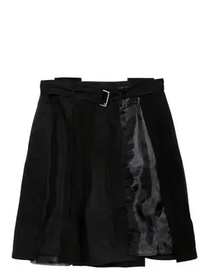 SONGZIO Asymmetric Vertical Shorts - Black