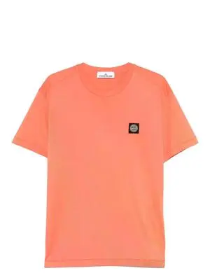 Stone Island Cotton Jersey T-shirt - Orange