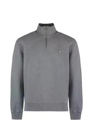 Maison Kitsuné Fox-appliqué Sweatshirt Grey