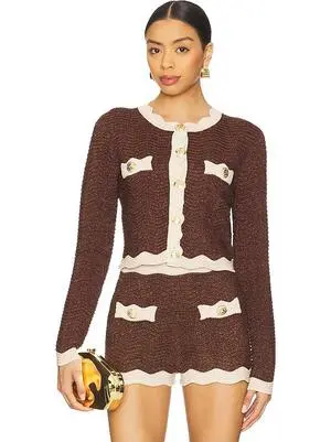Retrofete Dallys Knit Jacket - Metallic Chestnut & Bone