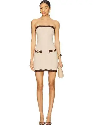 Retrofete Mavis Knit Dress - Metallic Chestnut & Bone