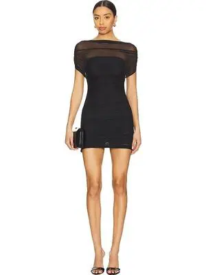 SEROYA Bella Mini Dress - Black