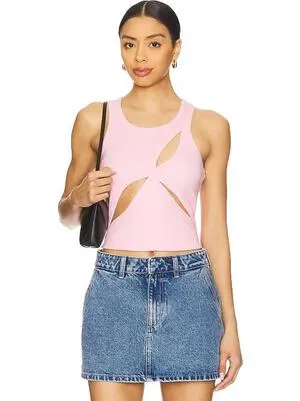 MOTHER OF ALL Ariel Rib Top - Baby Pink