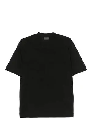 Emporio Armani Logo-jacquard T-shirt - Black