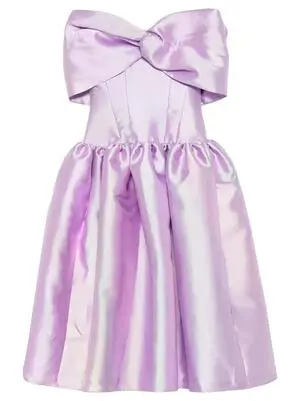 MARQUES' ALMEIDA Bow-detail Midi Dress - Purple