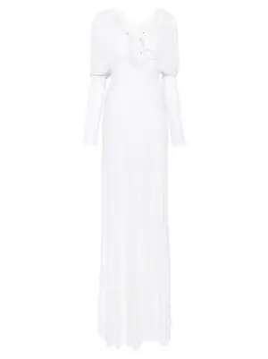 Christopher Esber Arced Palm Maxi Dress - White