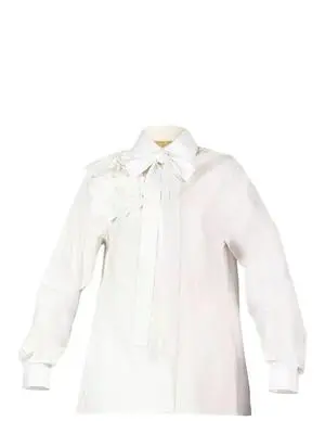 Elie Saab Floral-appliqué Shirt - White