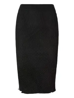 Pinko Open-knit Pencil Skirt - Black
