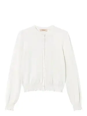 TWINSET Scallop-trim Cardigan - White