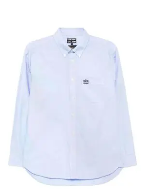 Izzue Logo-embroidered Shirt - Blue