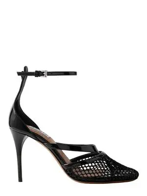 Alaïa Patent-leather And Fishnet Pumps - Black