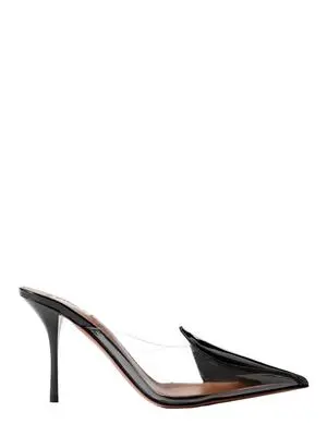 Alaïa Pvc And Patent-leather Mules - Black