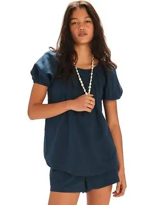 Free People Free People Cotton-Linen Set Sailor Blue