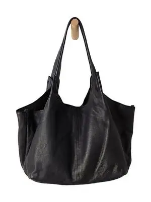 Free People Tivoli Leather Tote Bag - Black