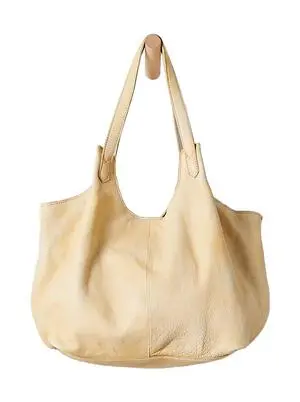 Free People Tivoli Leather Tote Bag - Butter