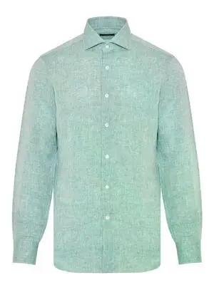 BARBA NAPOLI Linen Shirt Green