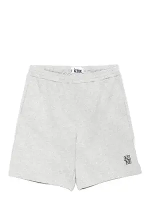 Izzue Logo-embroidered Shorts - Grey