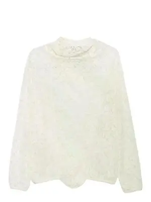 JUNTAE KIM Draped Lace Jumper - Neutrals