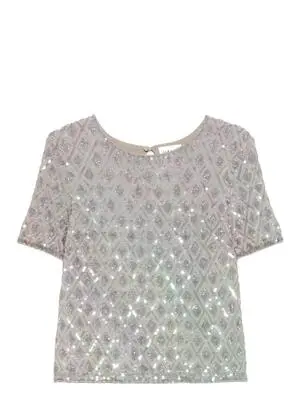 P.a.r.o.s.h Sequined T-shirt - Neutrals