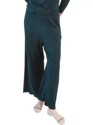 POPLINEN Hedy Plus Ribbed Modal Lounge Pant - Pine