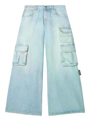 Off-White Wide-leg Cargo Jeans - Blue