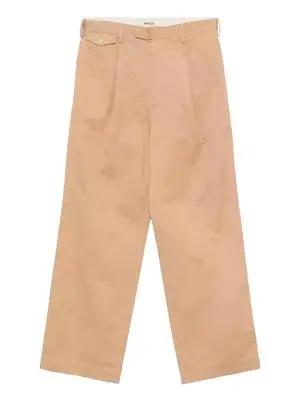 Auralee Pleat-detail Chinos - Neutrals