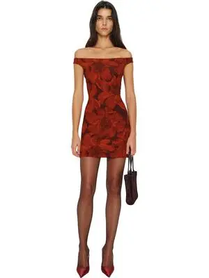 REFORMATION Lia Knit Mini Dress - Red