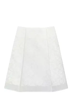 Tory Burch Corded Lace Straight Skirt - White