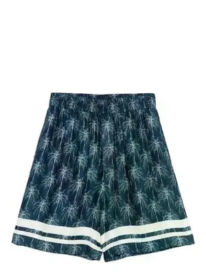 LANEUS Palm Tree-print Shorts - Blue