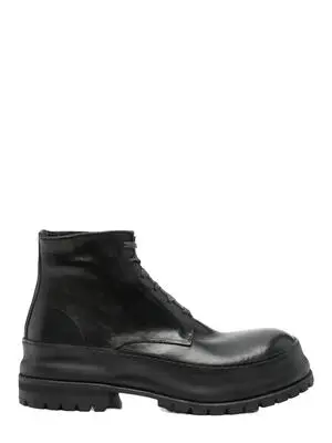 A DICIANNOVEVENTITRE Leather Boots - Black