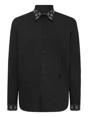 Philipp Plein Monogram-embellished Shirt - Black