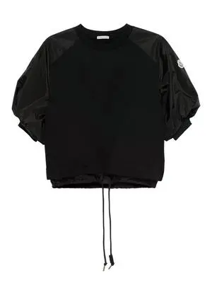 Moncler Contrast-sleeves T-shirt - Black