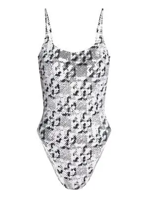 Tory Burch Animal-print One-piece Swimsuit - White