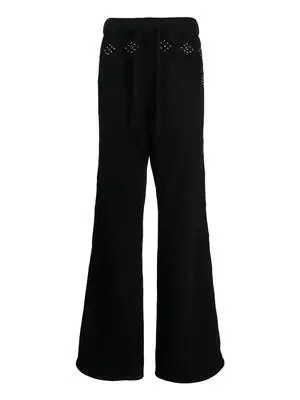 COUT DE LA LIBERTE Bead-embellished Western-style Track Pants