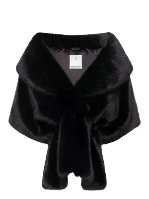 UNREAL FUR Wrap Cape - Black