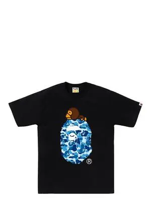 A BATHING APE Abc Camo Milo On Big Ape Tee Shirt (ss25) Black/blue