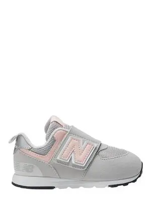 NEW BALANCE 574 Hook And Loop Sneakers - Rain Cloud/pink Haze
