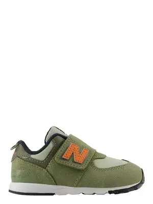 NEW BALANCE 574 Hook And Loop Sneakers - Dark Olivine/infield Clay