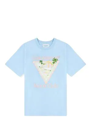 Casablanca Tennis Club Icon Screen Printed T-shirt - Blue
