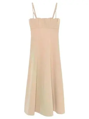 Philosophy Di Lorenzo Serafini Pleat-detail Midi Dress - Neutrals