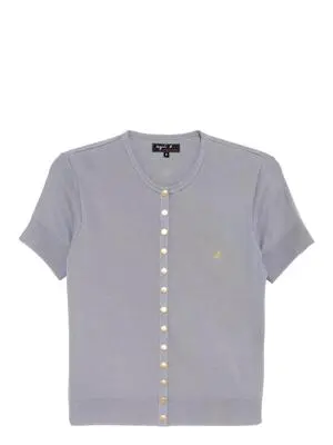 AGNÈS B. Short-sleeved Snap Top - Grey