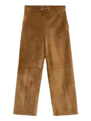 Gucci Horsebit-detail Trousers - Brown