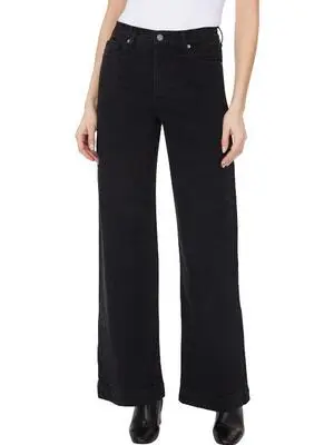 Habitual Denver High Rise Wide Leg Jeans - Washed Black