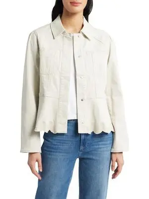 Wit & Wisdom Wit & Wisdom Peplum Denim Jacket Birch