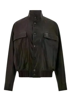 FERRAGAMO Leather Jacket - Brown